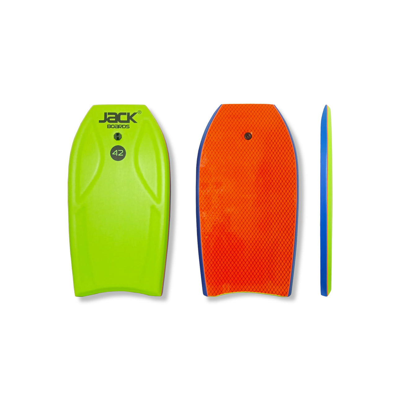42” JACK Boards - Bodyboard - EPE - Lime/Orange – ONDA Surf Shop